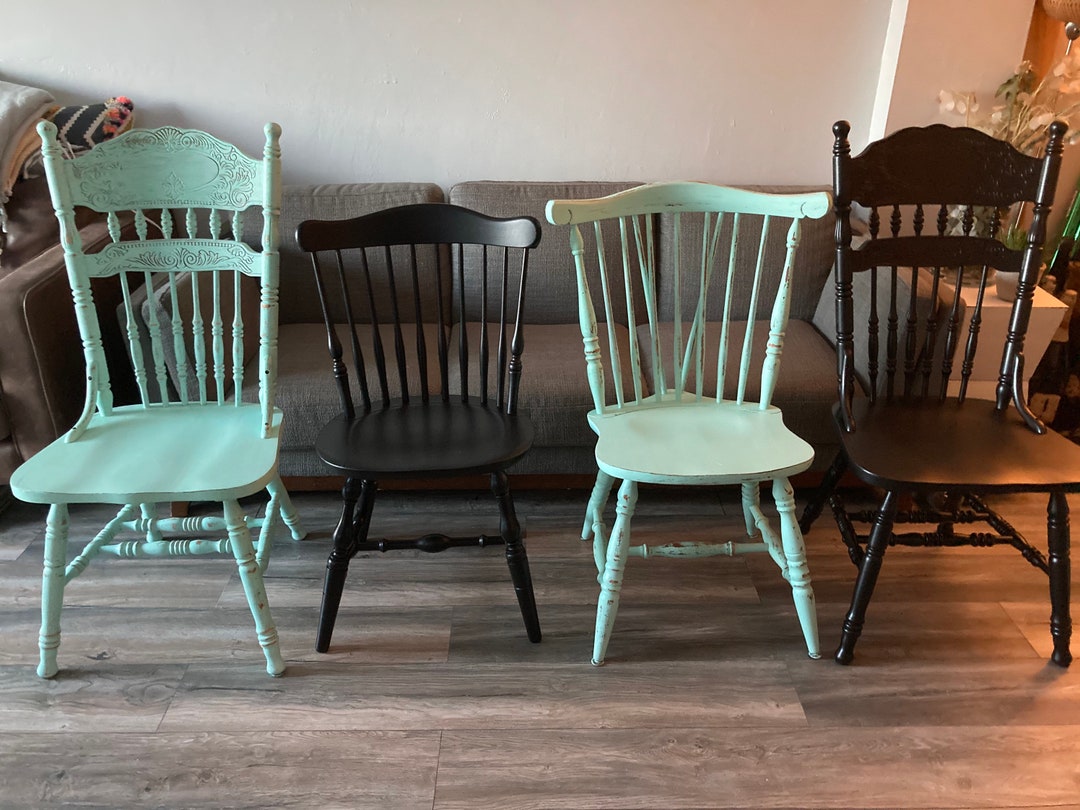 Dining Chairs Vintage Chairs Chairs Shabby Chic Chairs Kitchen Chairs ...