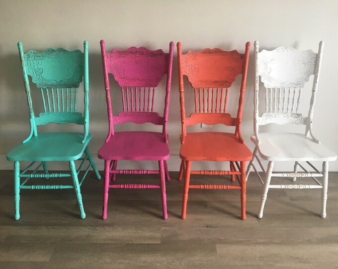 Dining Chairs Vintage Chairs Farmhouse Chairs Custom Painted Chairs ...