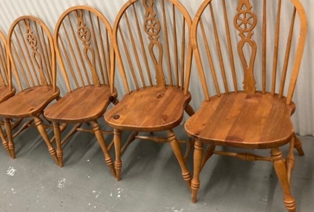 Vintage Farmhouse Chairs Solid Wood Painted Chairs and Distressed Wood ...