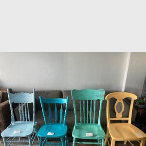 Rustic Modern Painted Chairs - Etsy