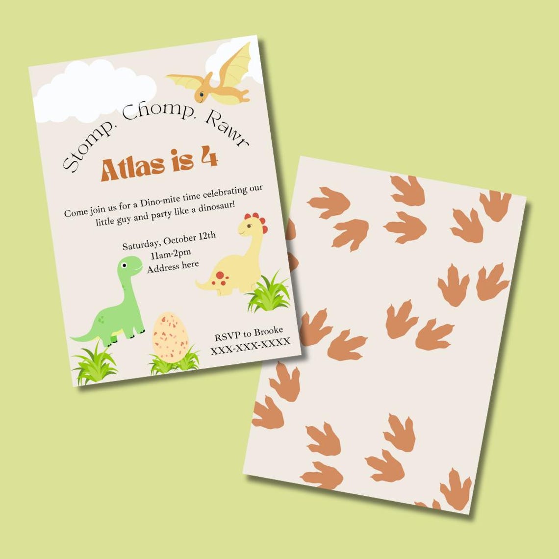 Dinosaur Birthday Invitation, Dino-mite Invite, Dinosaur Birthday Party ...