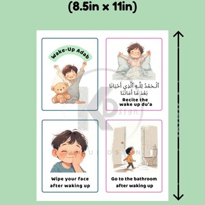 Sleeping Etiquette for Kids Printable: Islamic Adab Flashcards ...