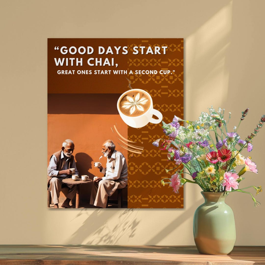 Minimalist Chai Masala Poster, Tea Lover, Quotes, India, Pakistan ...