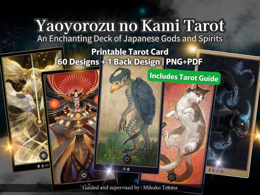 Yokai & Japanese Spirits Tarot Deck | 60 Printable Oracle-style Cards ...
