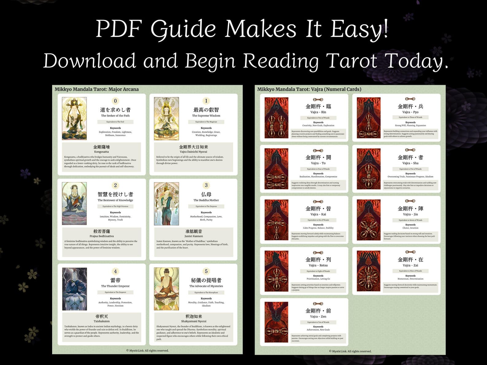 Printable Tarot | Mikkyo Mandala Tarot: an Esoteric Deck of Japanese ...