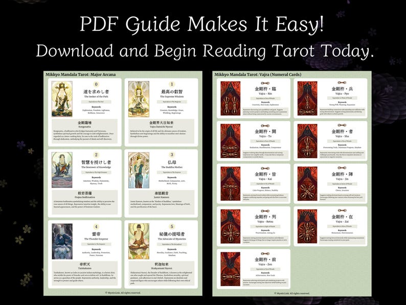 Printable Tarot | Mikkyo Mandala Tarot: an Esoteric Deck of Japanese ...