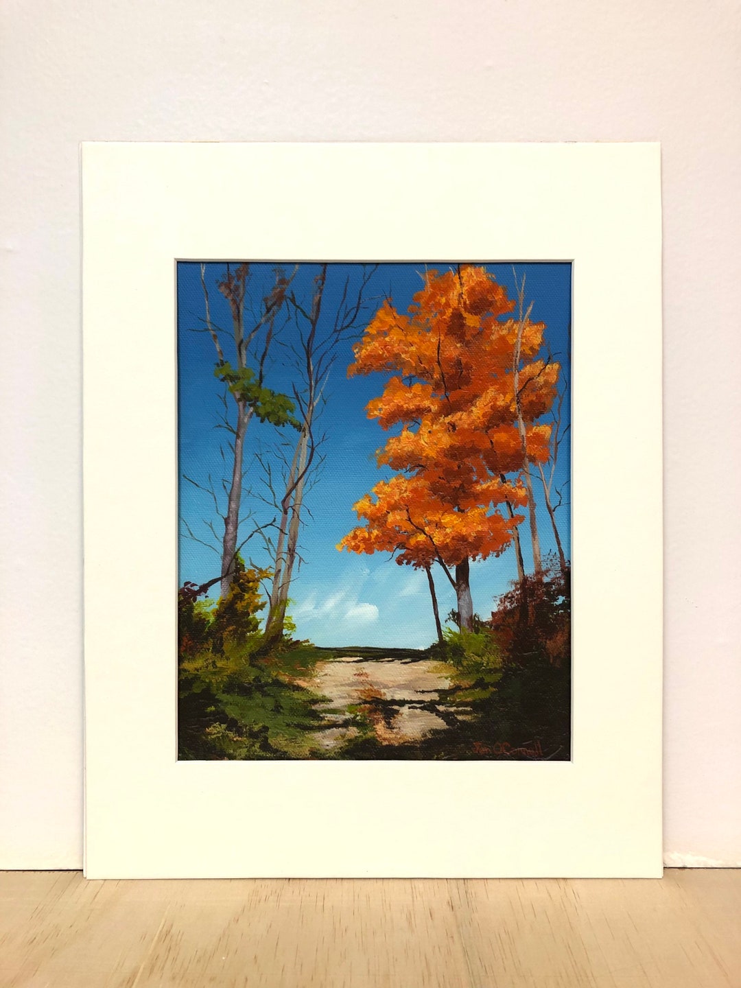 Print of Path With Orange Tree, 8x10 Print With 11x14 Matte - Etsy
