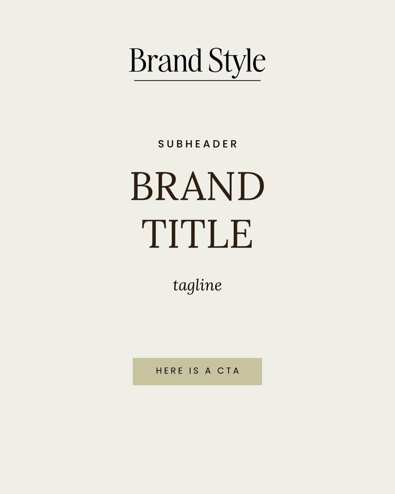 Canva Editable Brand Template | Pre-made Brand Design | Brand Identity ...