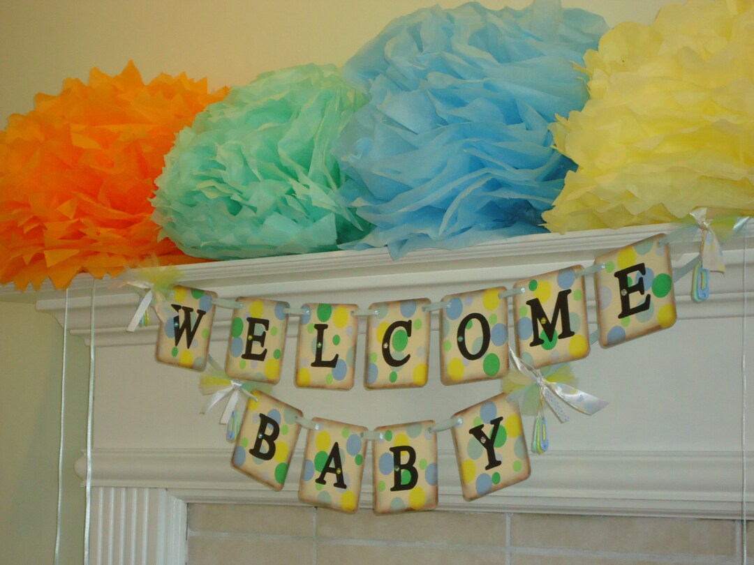 Welcome Baby Banner-baby Photo Prop-new Baby Banner-new Baby - Etsy