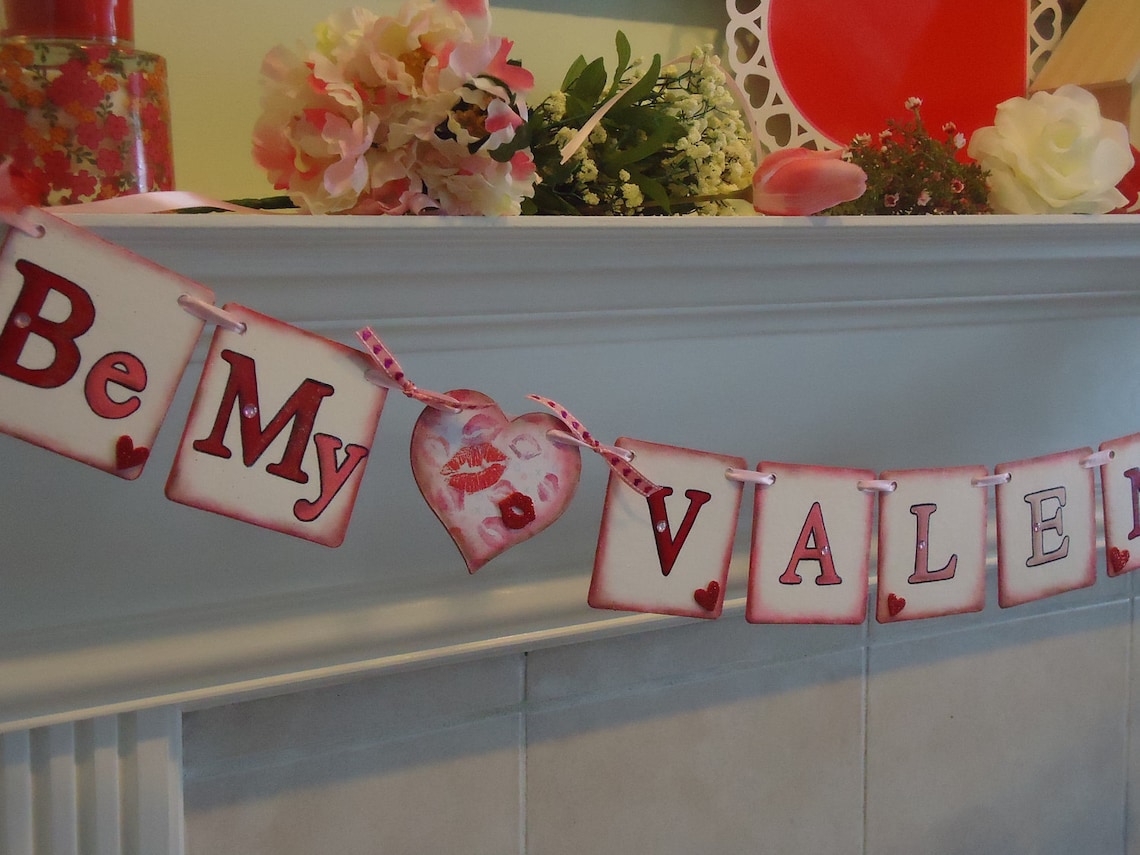 Valentine Banner-be My Valentine Sign-valentine Decoration- Valentine ...