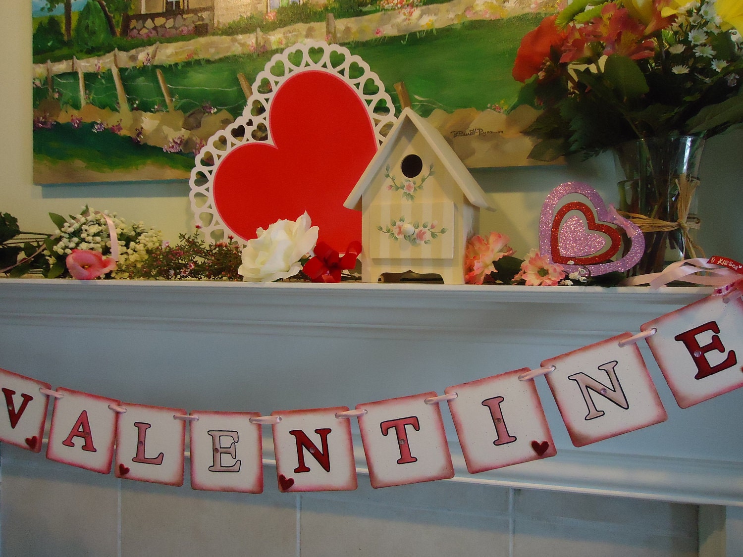 Valentine Banner-Be My Valentine Sign-Valentine Decoration | Etsy