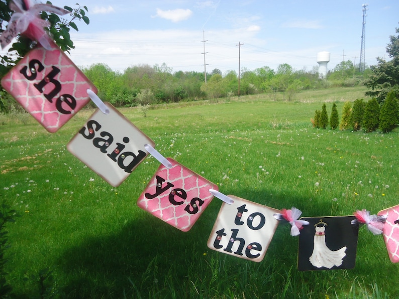 Wedding Dress Banner-say Yes to the Dress-she Said Yes-bridal Banners ...