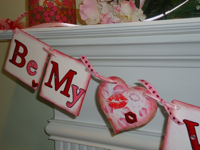 Valentine Banner-be My Valentine Sign-valentine Decoration - Etsy