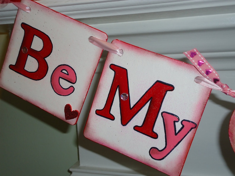 Valentine Banner-be My Valentine Sign-valentine Decoration - Etsy
