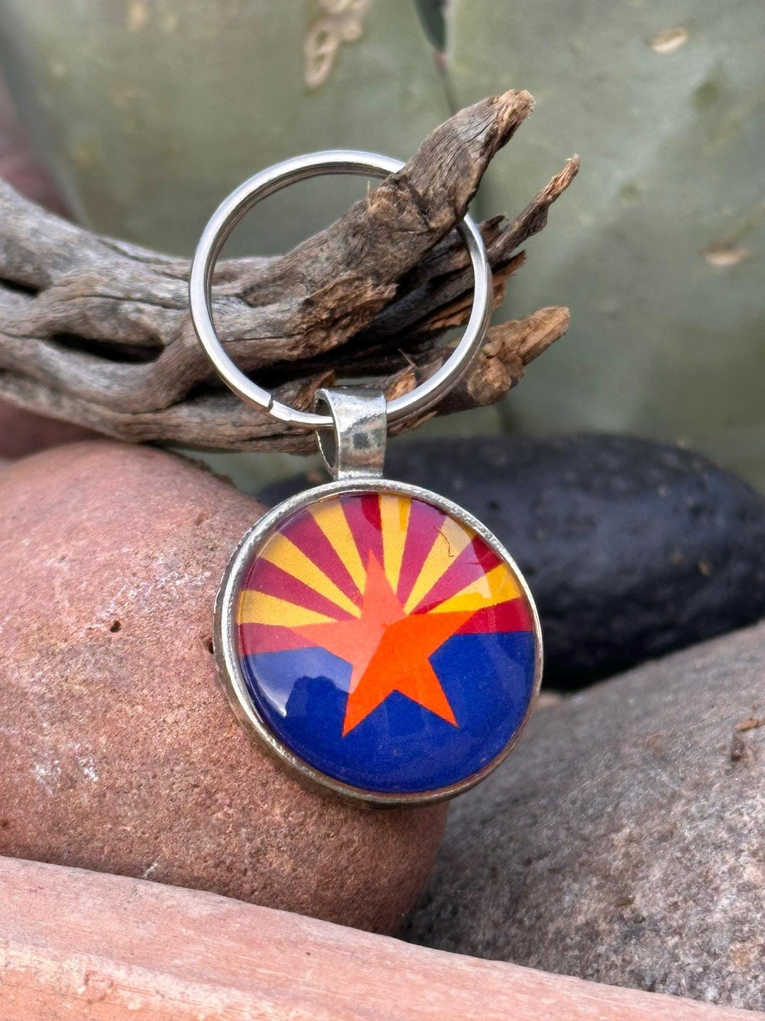Arizona State Flag Keychain 1 Inch - Etsy