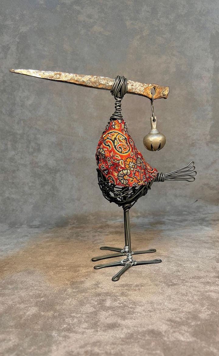 Long Beak Bird Handcrafted.a Long Work Tool Beak a Cloth Jacket and ...