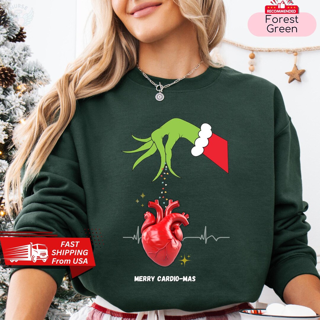 Heart Anatomy Christmas Sweater, Cardiac Nurse Gift, Funny Nurse Xmas ...