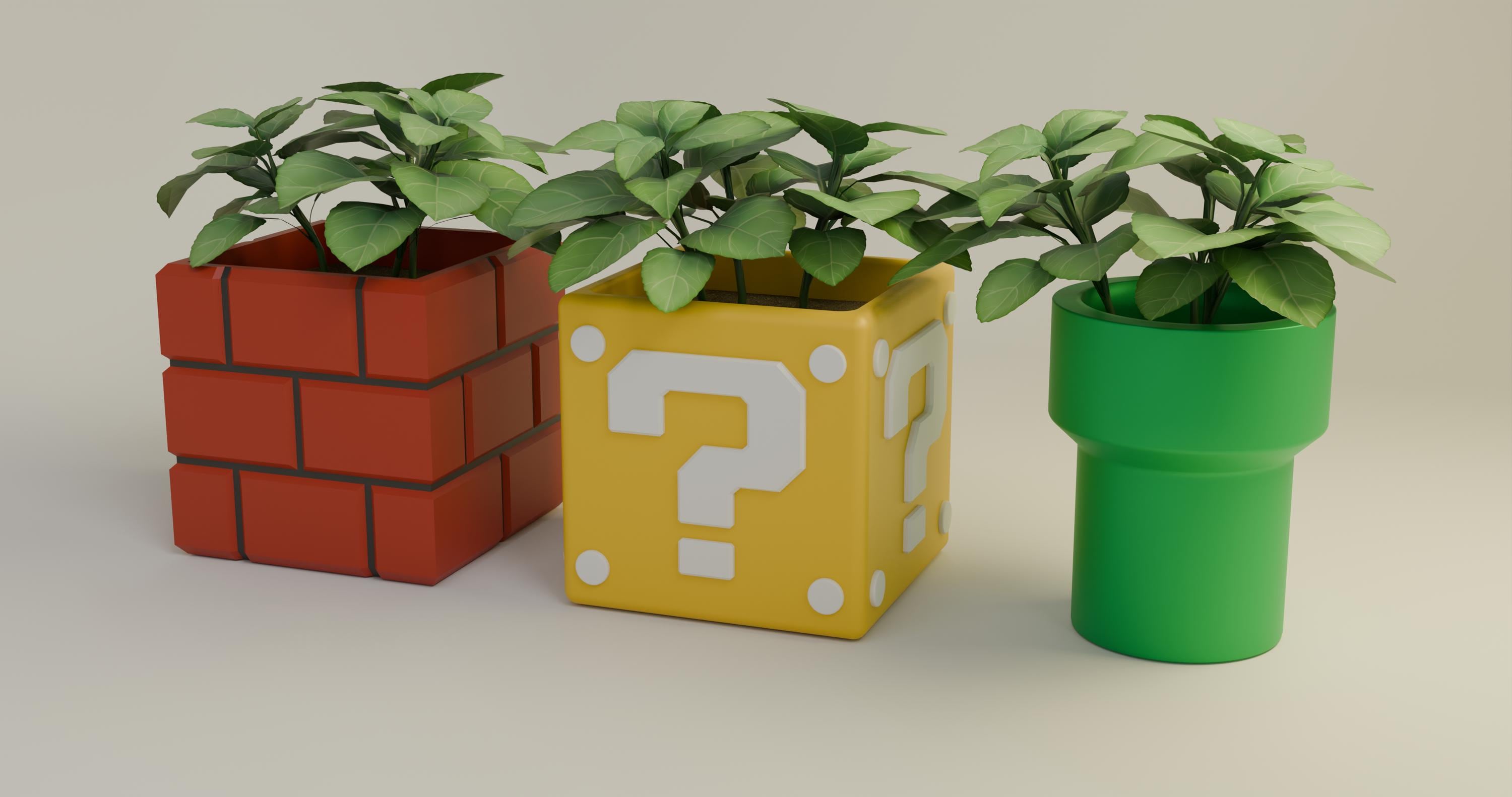 Mario Theme Planter Pots 3d STL - Etsy