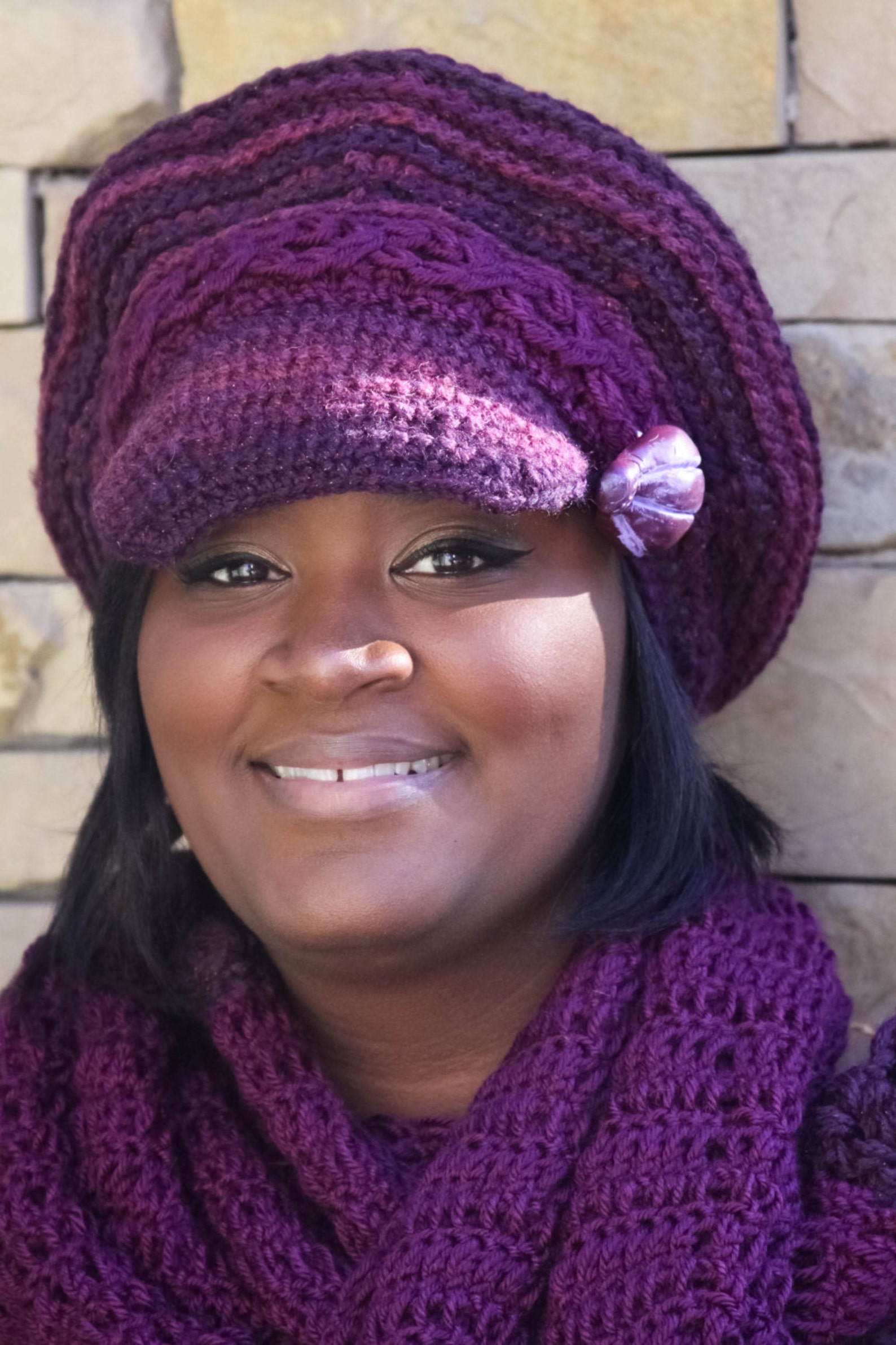 Brimmed Winter Hat With Cable Buckle Brim and Steampunk Hot Air Balloon ...