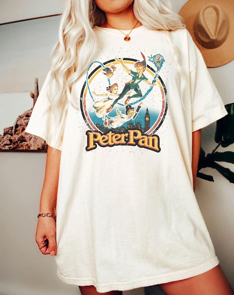 Retro 90s Disney Peter Pan Darling Flight Neverland Shirt, Disney Never ...