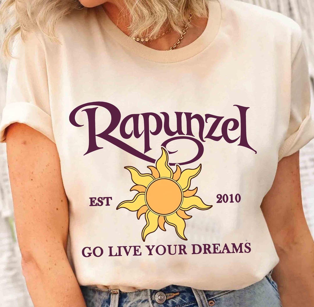 Vintage Disney Tangled Rapunzel Go Live Your Dream Shirt, Wdw Magic ...