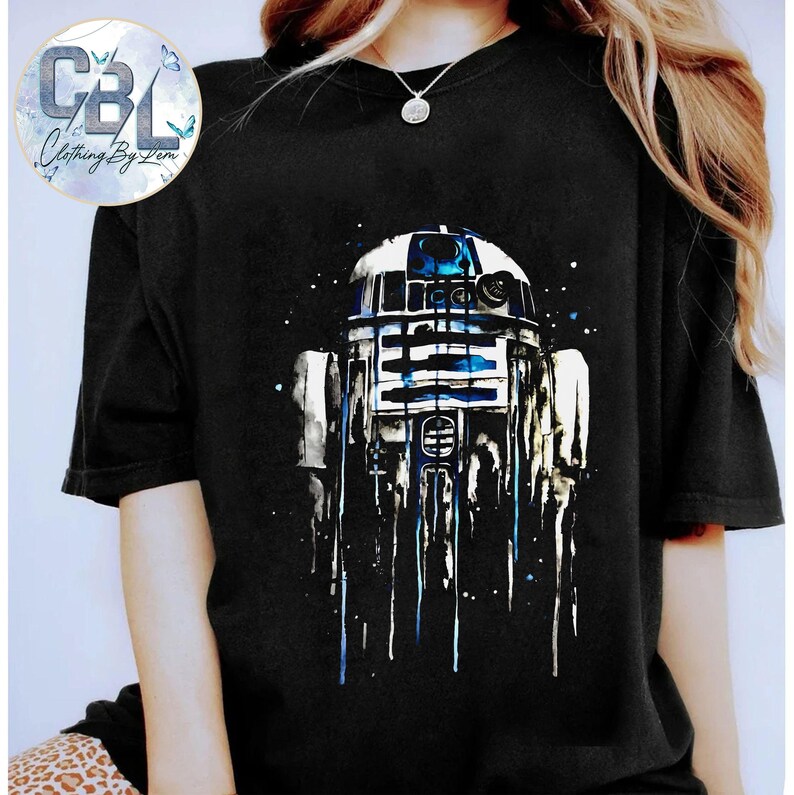 Watercolor R2-D2 Portrait Shirt, Vintage Star Wars Droids Tshirt, May ...