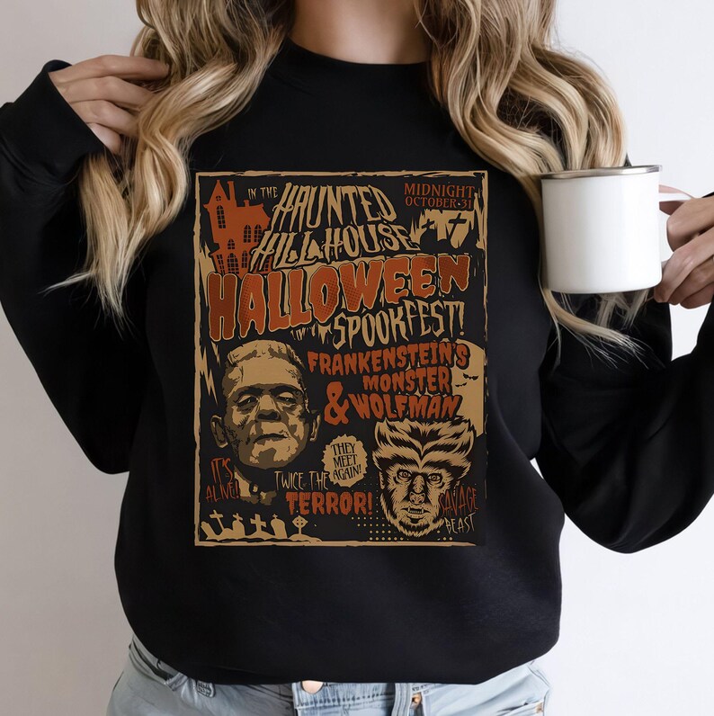 Vintage Frankensteins Monster Meets Wolfman Comfort Colors Shirt ...