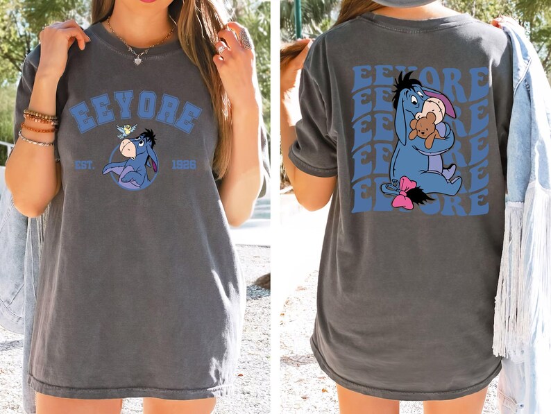 Retro Eeyore 2 Sided Sweatshirt, Winnie the Pooh Shirt, Disneyworld ...
