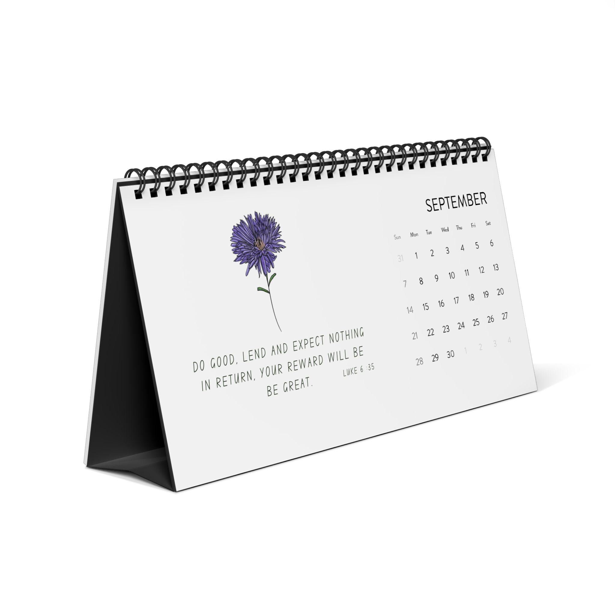 Desktop Calendar 2025 Grid - Etsy