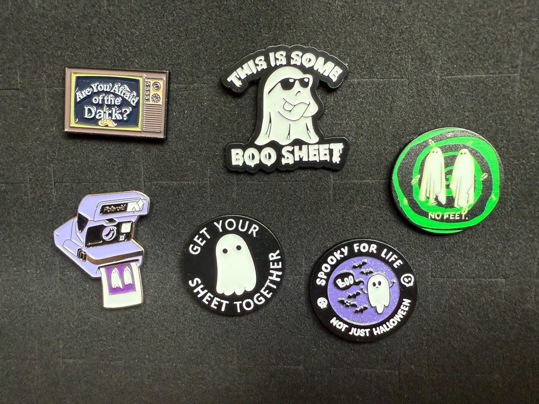 Ghost Pins, Polaroid Camera Ghost, BOO Sheet, No Feet Bettle Juice ...