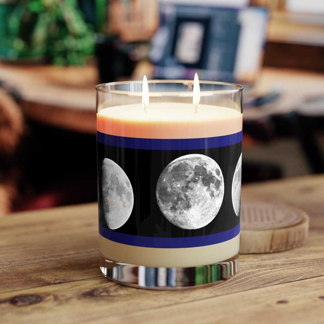 Moon Phases Scented Candle Home Fragrance Decor, Lunar Theme Gift, Hand ...