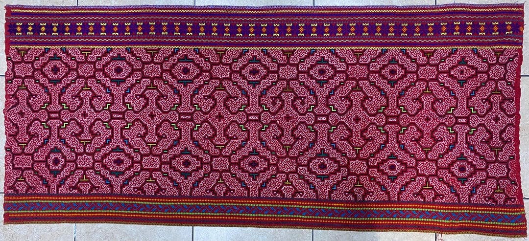 Shipibo Conibo Weaving Embroidered Peruvian Textile Ceremonial Shamanic ...