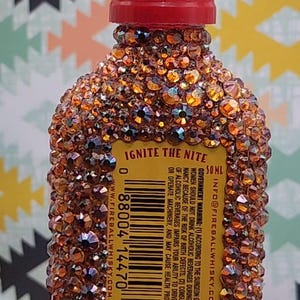 Rhinestone Fireball Cinnamon Whiskey 50ml Empty Bottle Decanter is a ...