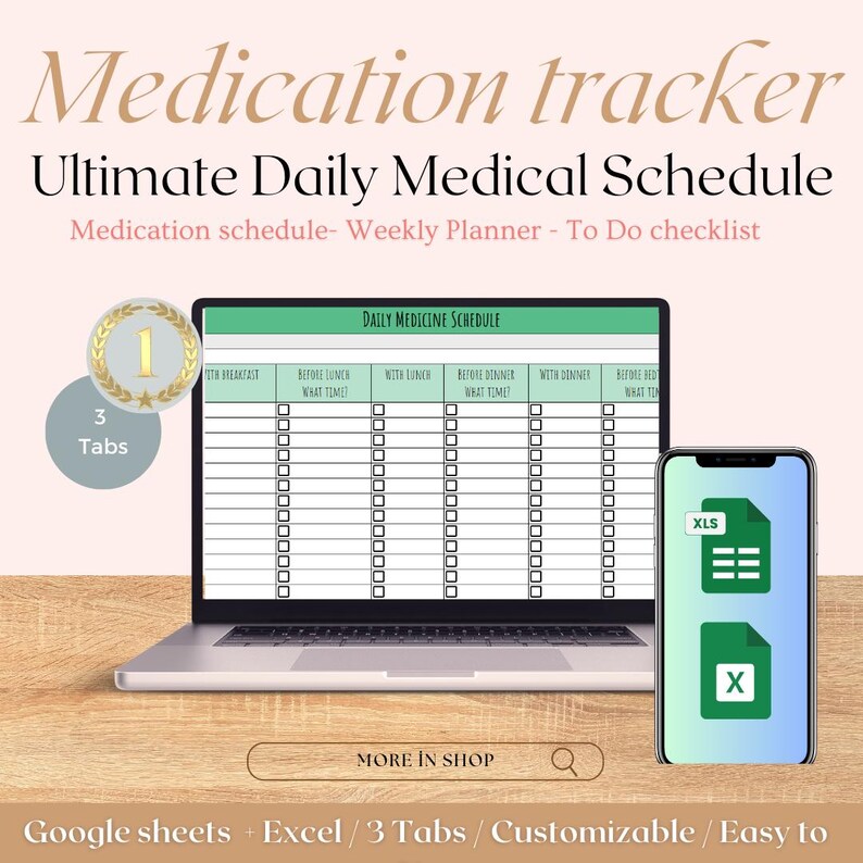 Daily Medication Weekly Schedule Checklist Template, Printable ...