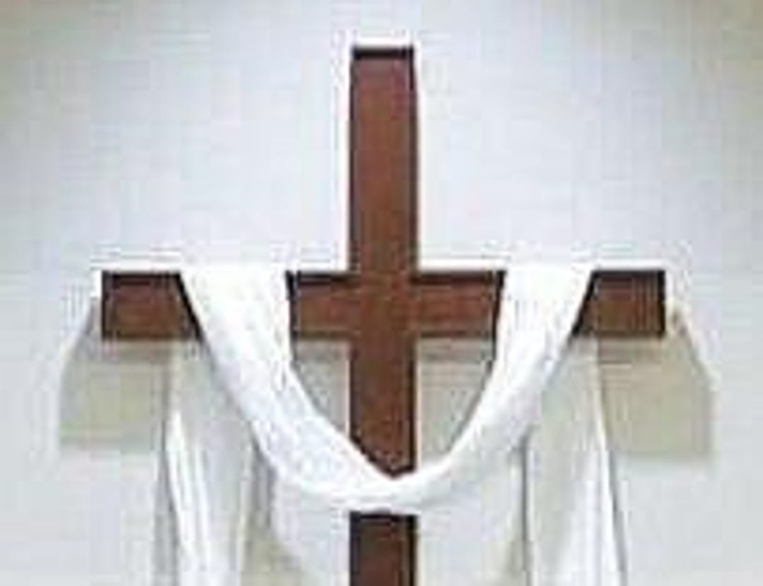 SATIN CROSS DRAPE, or Banner---colors, Good Friday, Palm Sunday, Easter ...