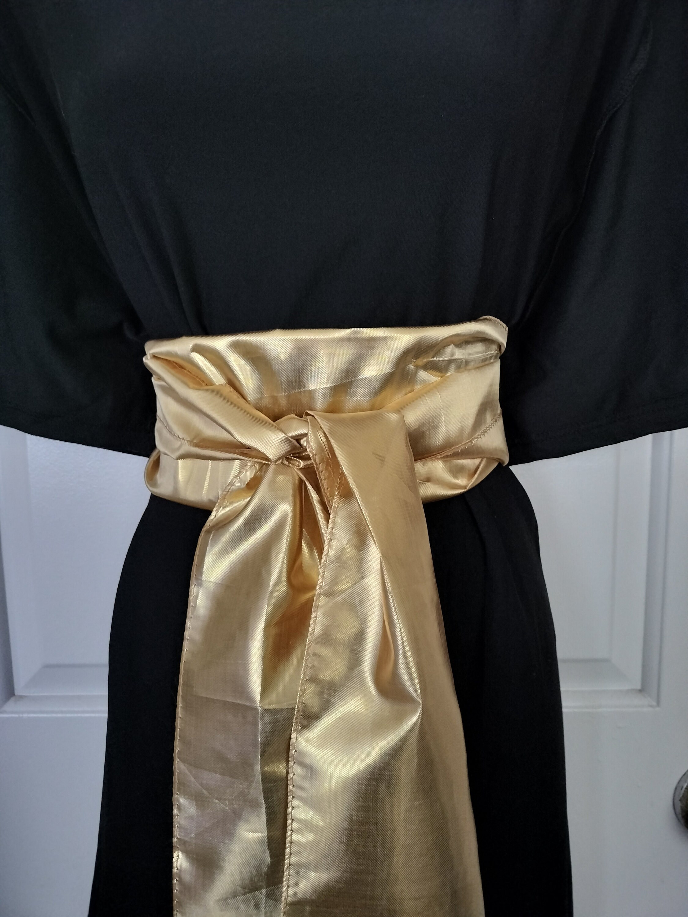 Metallic Waist Sashes, GOLD or SILVER Lame, Praise Dance, Worship , Tie ...