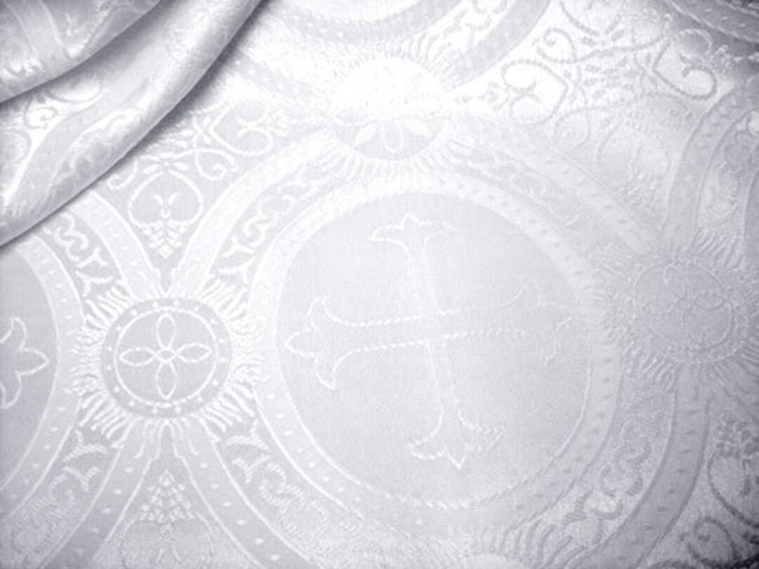 White ALTAR RUNNERS- CHRISTIAN, Lined, Crosses, Table Runner, Pulpit ...