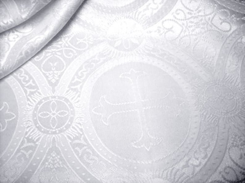 White ALTAR RUNNERS- CHRISTIAN, Lined, Crosses, Table Runner, Pulpit ...