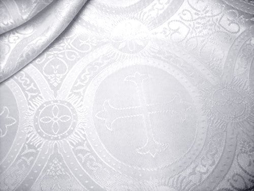 White ALTAR RUNNERS- CHRISTIAN, Lined, Crosses, Table Runner, Pulpit ...