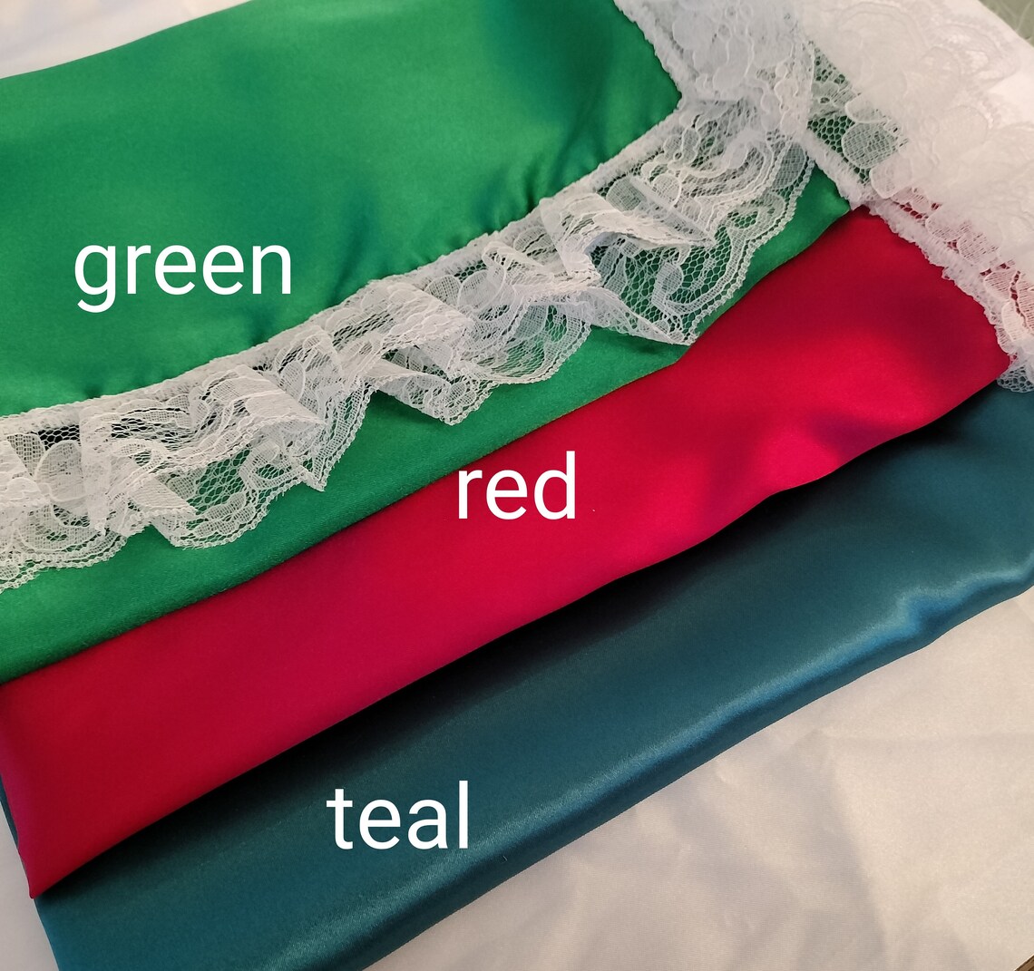 All Red SATIN LAP SCARF-24X 24", Modesty Scarf, Christian, With Red ...