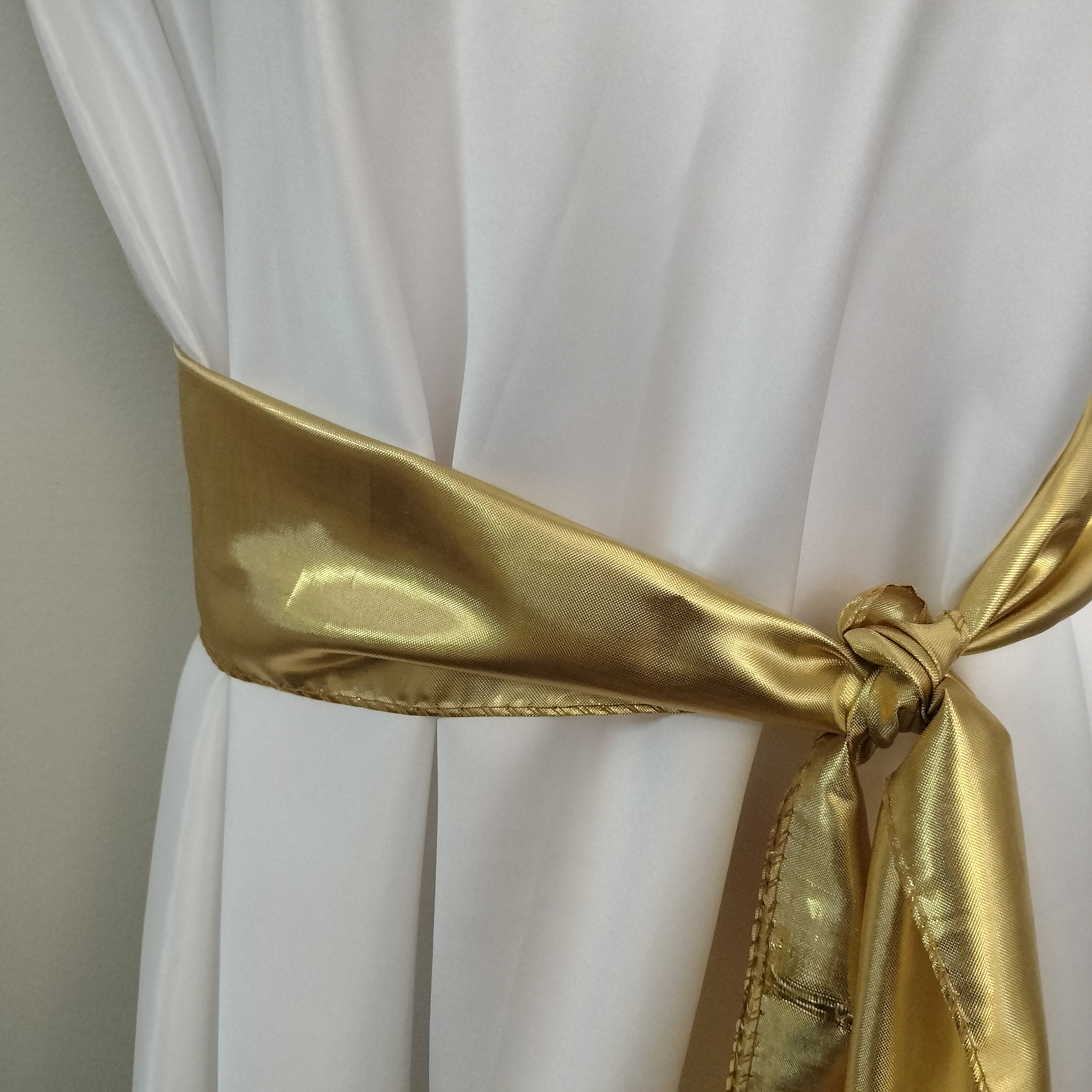 GOLD Metallic Waist Sashes, Lame, Praise Dance, Worship , Tie-on ...
