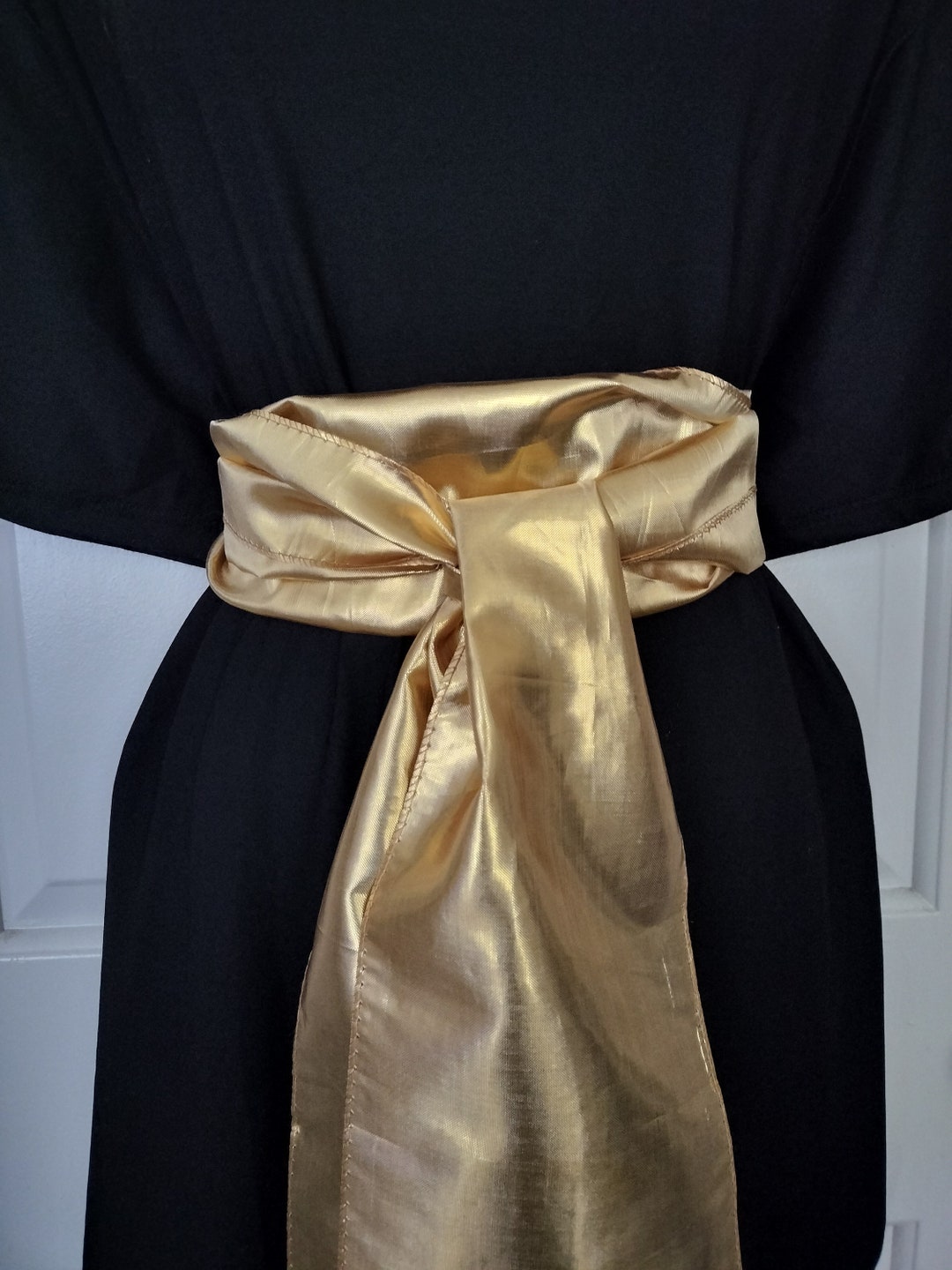 Metallic Waist Sashes, GOLD or SILVER Lame, Praise Dance, Worship , Tie ...