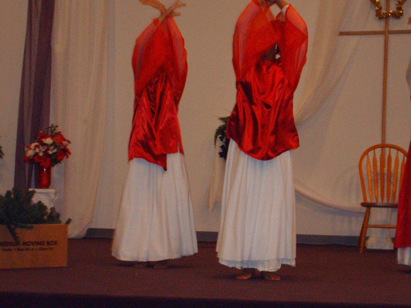 FULL CIRCLE LYRICAL Skirt Christian Praise Garment Dance Worship Knit ...