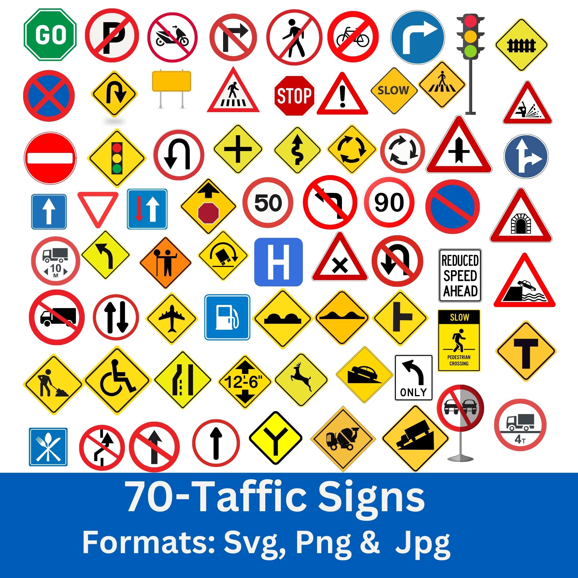 Traffic Signs Clipart, Traffic Signs Svg Bundle, Traffic Signs, Traffic ...