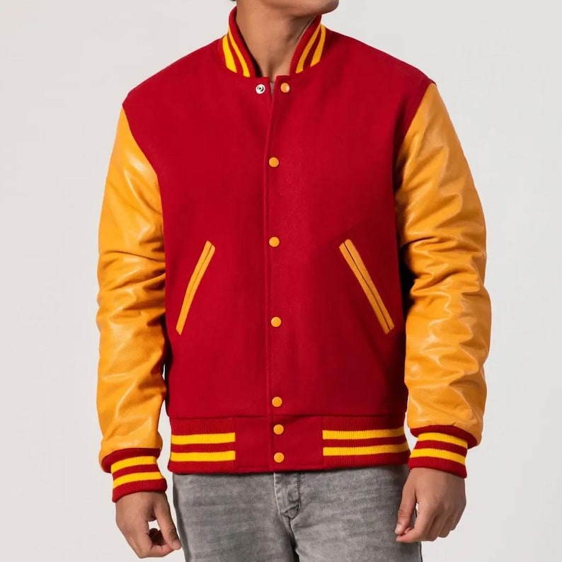 Custom Letterman Jacket Leather Sleeves, Personalized Varsity Jacket ...
