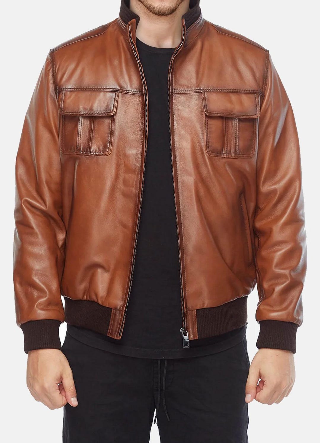 Handmade Vintage Brown Jacket | Motorcycle Jacket Casual Biker Leather ...