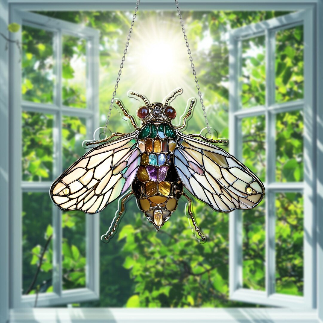 Acrylic Insect Window Hanging, Colorful Bug Suncatcher Decor, Nature ...