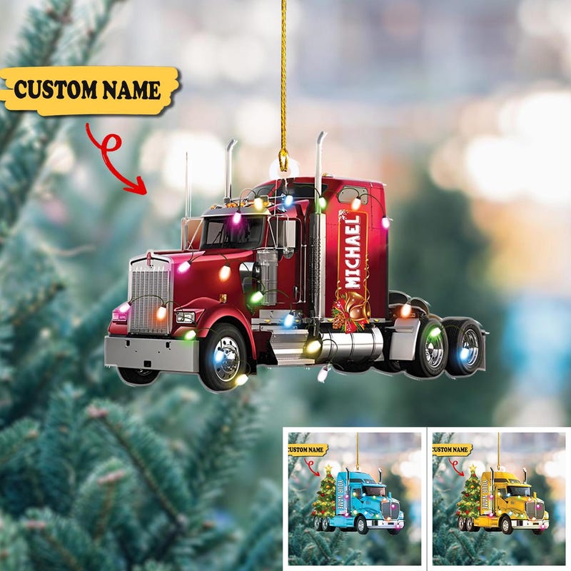 Red Semi Ornament - Etsy UK