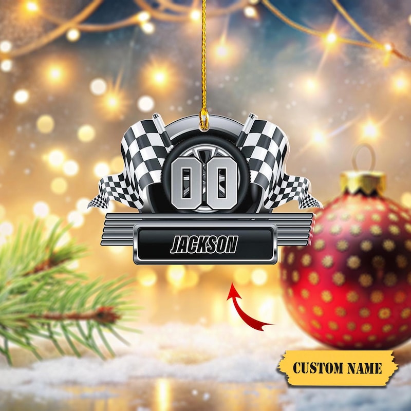 Race Car Ornament - Etsy