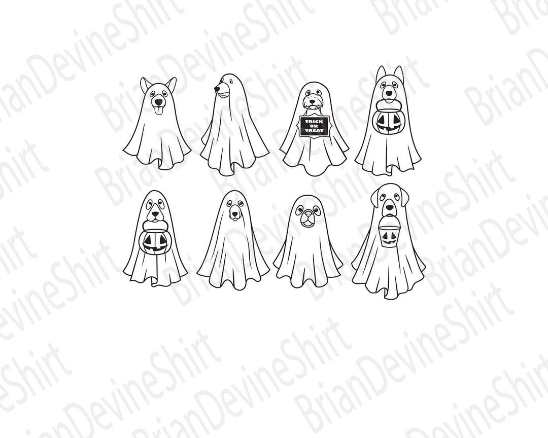 Сute Ghost Dog PNG, Ghost Dog Svg, Dog Lovers Gift, Halloween Dog Svg ...